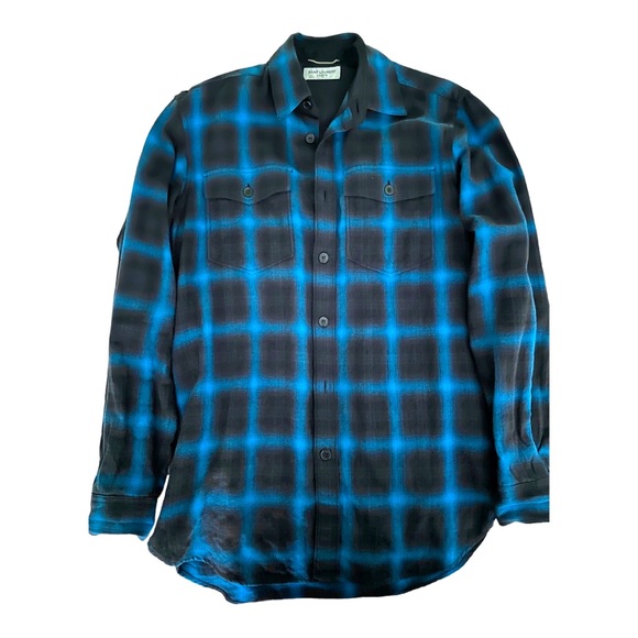 Saint Laurent | Shirts | Saint Laurent Shadow Plaid Shirt | Poshmark